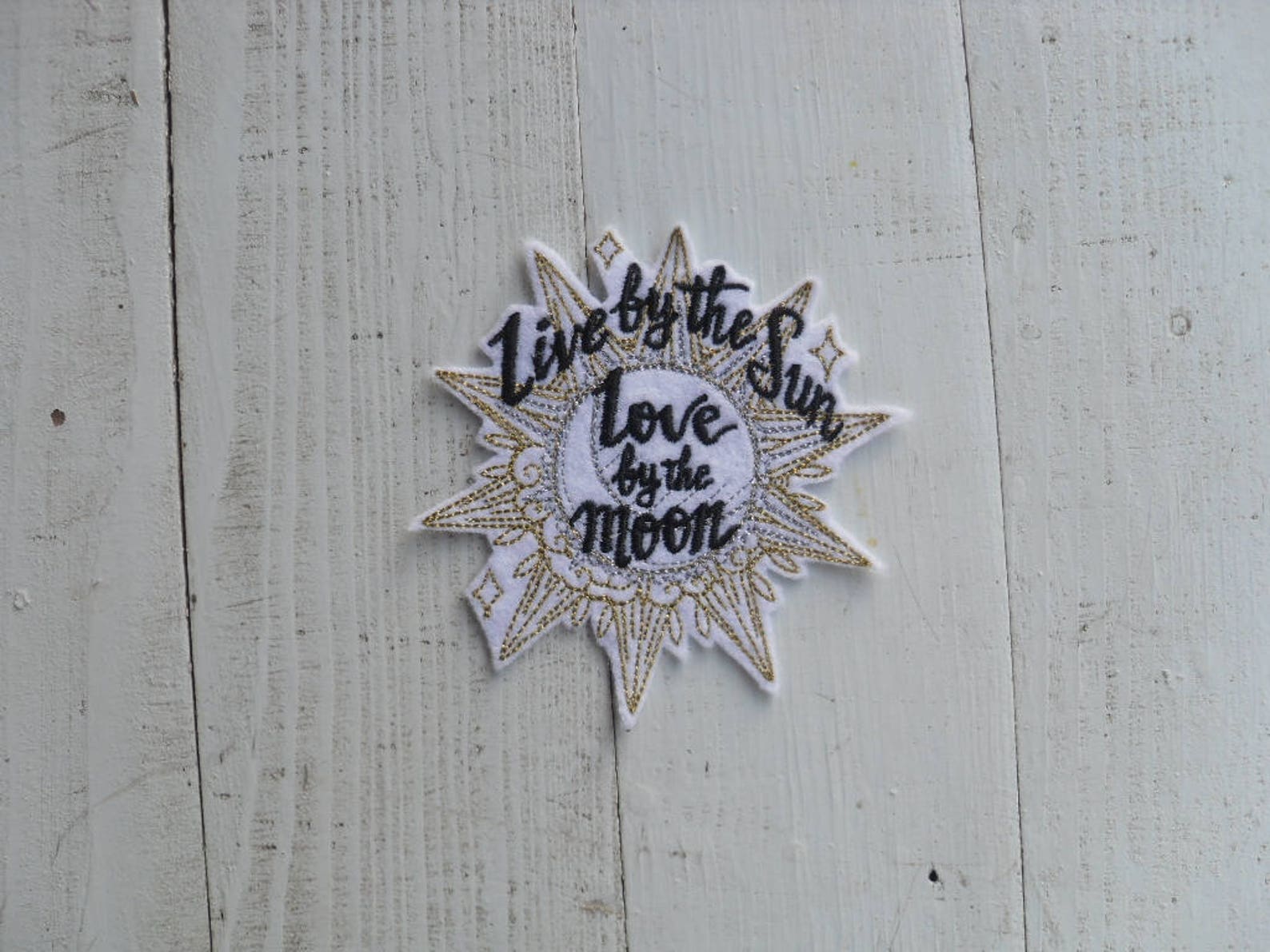 Sun and Moon iron on patch Solar Eclipse patch Iron on Patch | Etsy