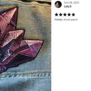 Amethyst Crystals Iron on Patch for Jackets, Large Patch, Cute Patches ...