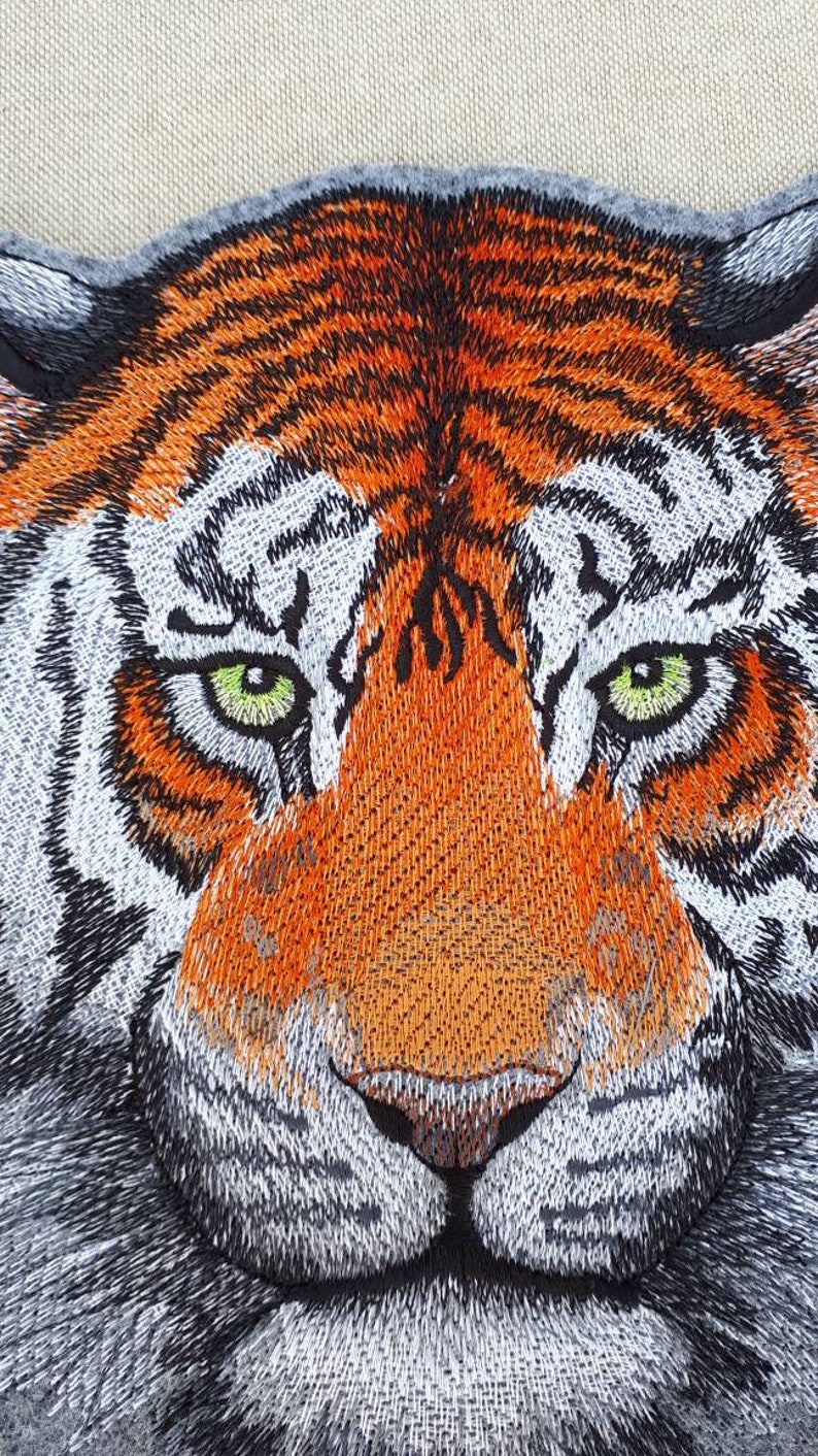 Wild Tiger Iron on Patchpatches for Jackets Large Patch Sew | Etsy