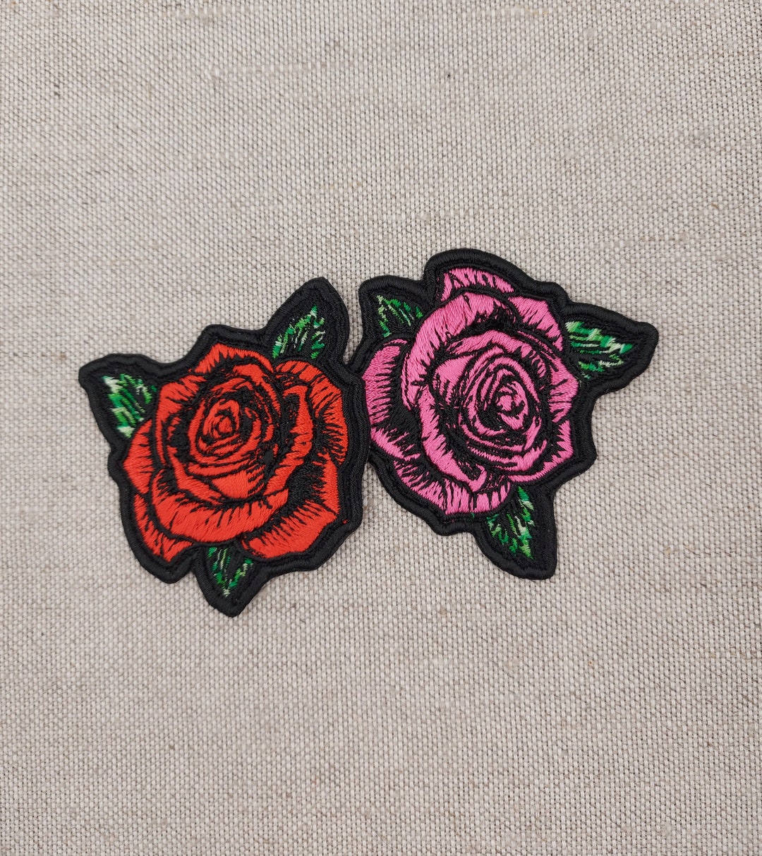 Custom Red Rose Embroidered Iron on Patch - Enhance Your Style With ...