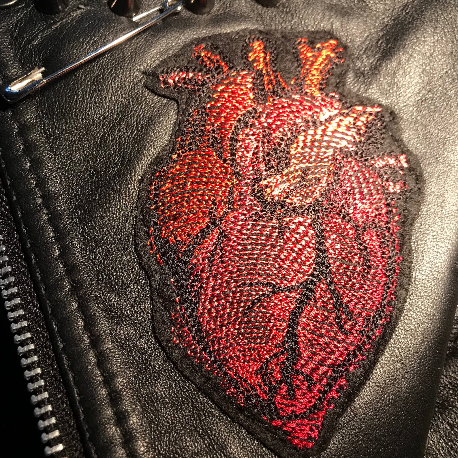 Anatomical Heart Iron on Patch Human Heart Embroidery | Etsy