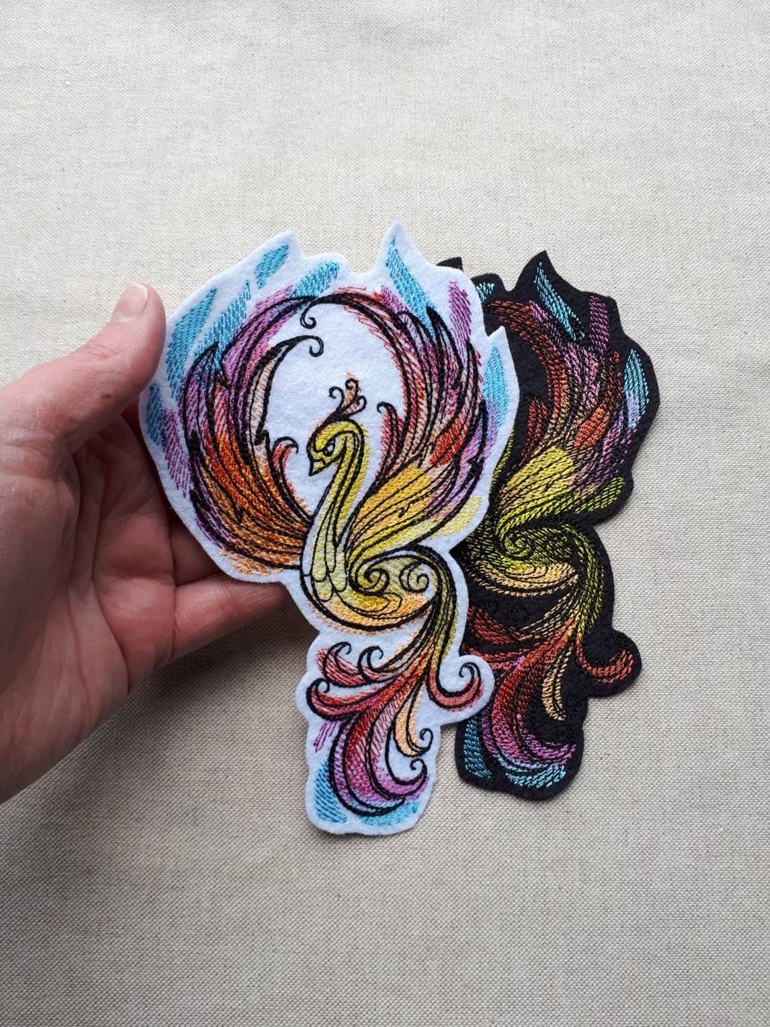 Phoenix Firebird Iron on Patch for Jakets Cute Patch Large - Etsy