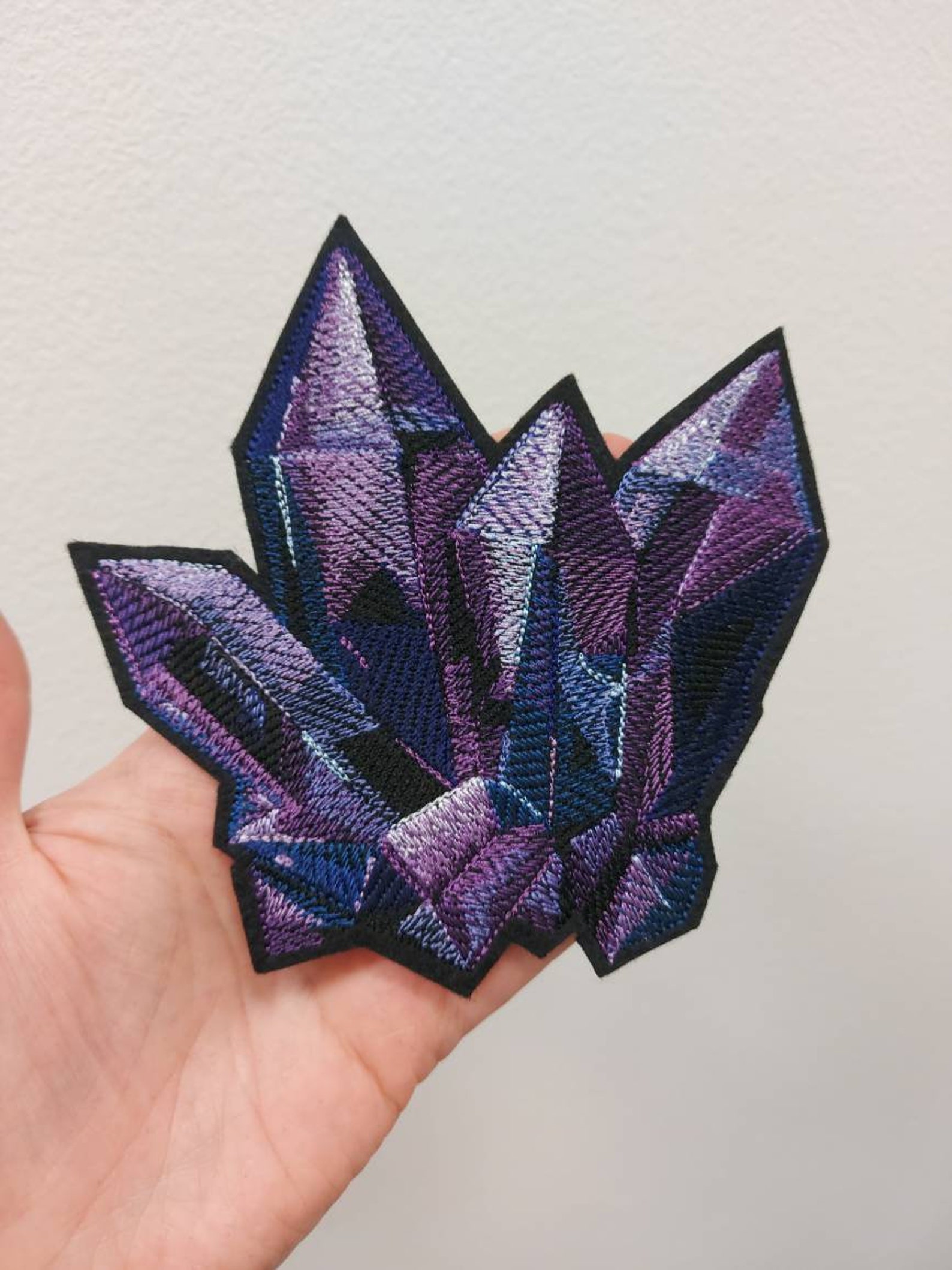 Amethyst Crystals Iron on Patch for Jackets Large Patch Cute - Etsy