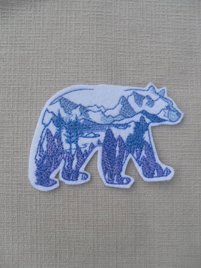 Wild Bear iron on patch Iron on Patch Patches for jackets | Etsy