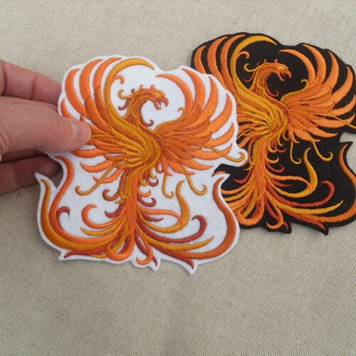 Fiery Phoenix Iron on Patch for Jakets Cute Patch Large Iron - Etsy