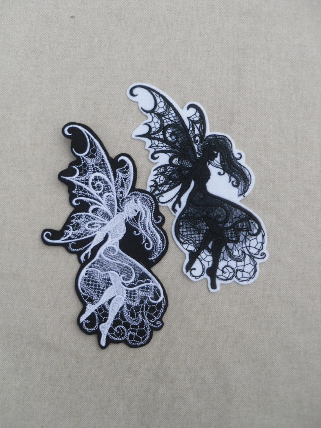 Dark Fairy Iron on Patch for Jackets, Embroidered Iron on Patch ...