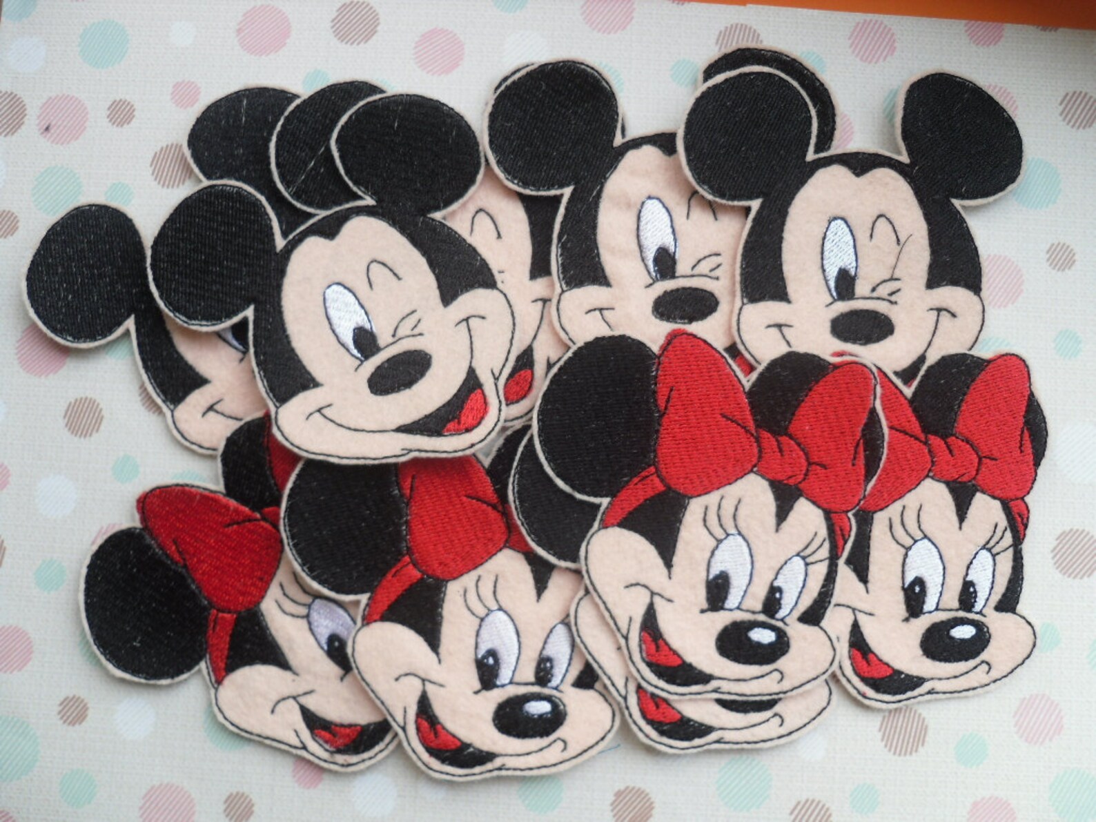 Mickey & Minnie Mouse Iron on Patch, Sew Applique, Set Patches - Etsy