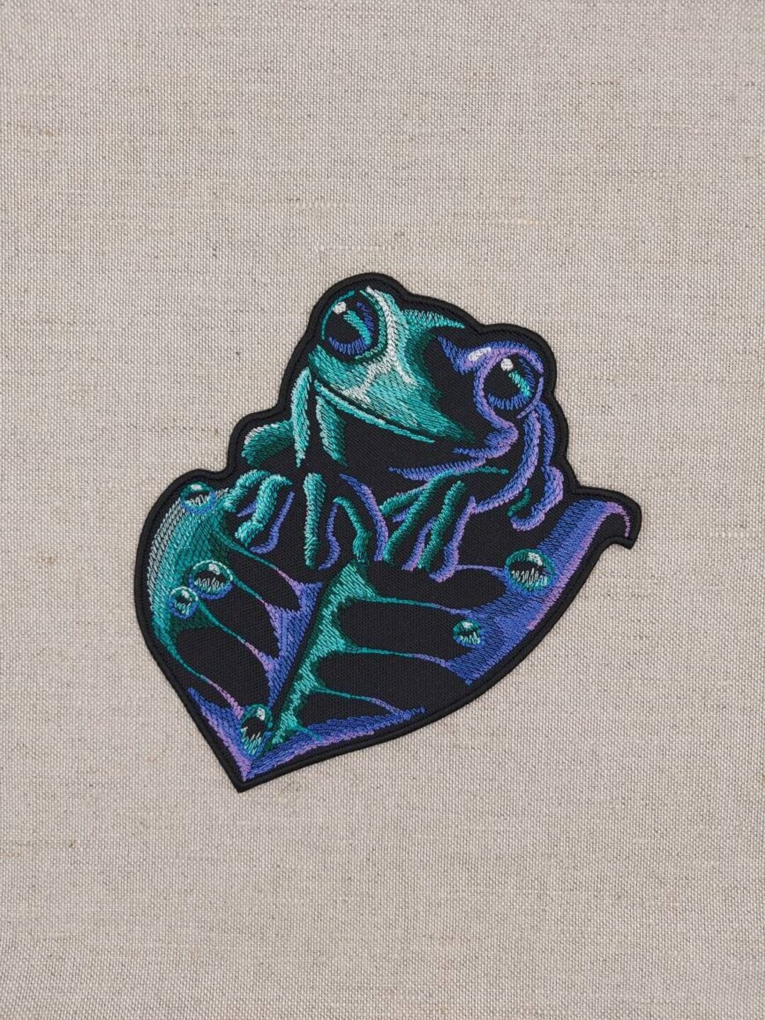 Frog Iron on Patch, Embroidered Iron on Patch for Jackets - Etsy