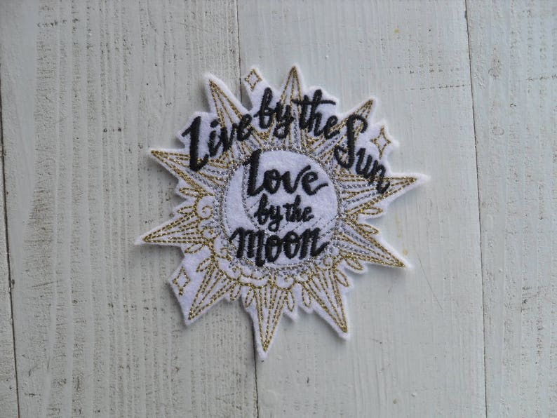 Sun and Moon Iron on Patch Solar Eclipse Patch Iron on Patch - Etsy