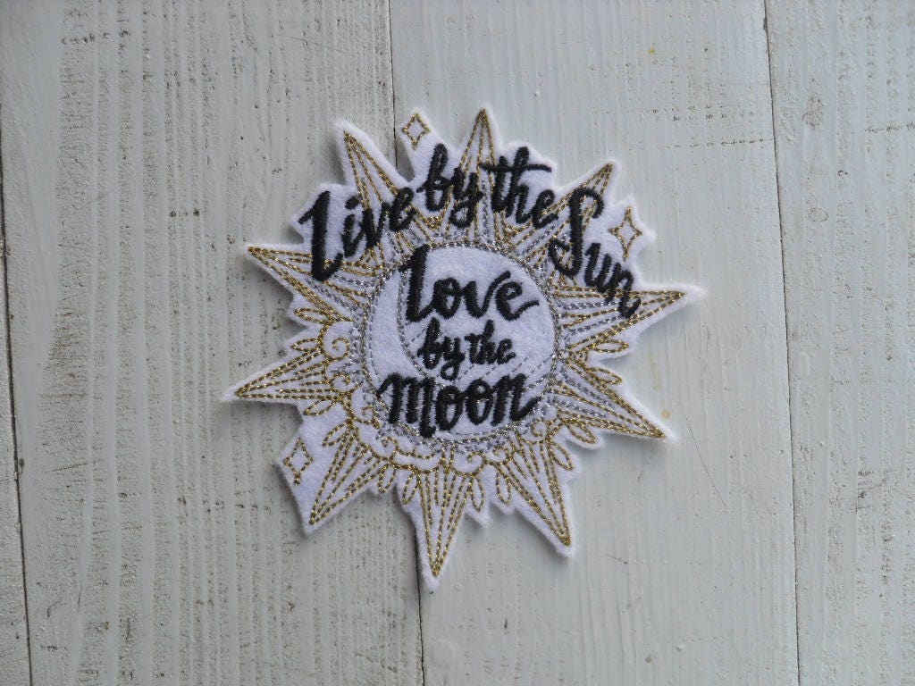 Sun and Moon iron on patch Solar Eclipse patch Iron on Patch | Etsy