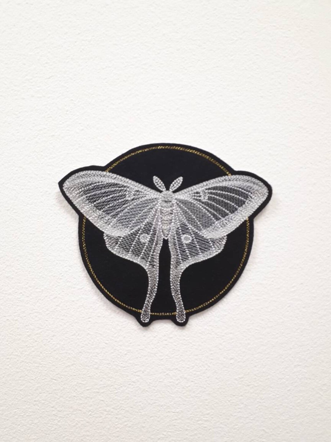 Ghostly Luna Moth Mystique Embroidery Iron on Patch for Jackets Moth ...