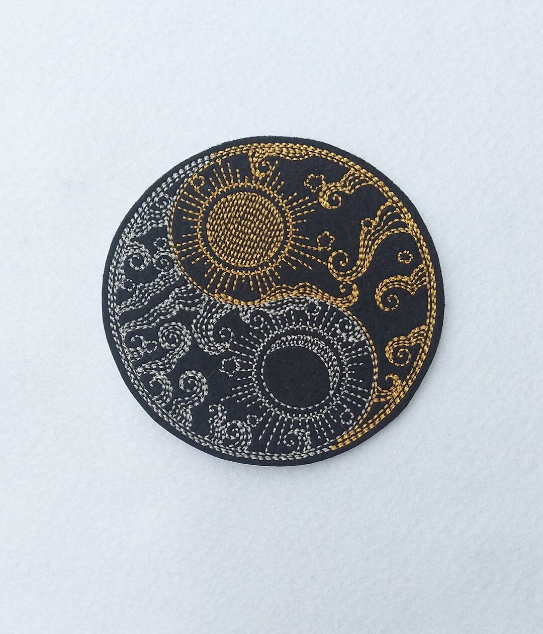 Celestial Yin Yang Embroidery Iron on Patch - Etsy