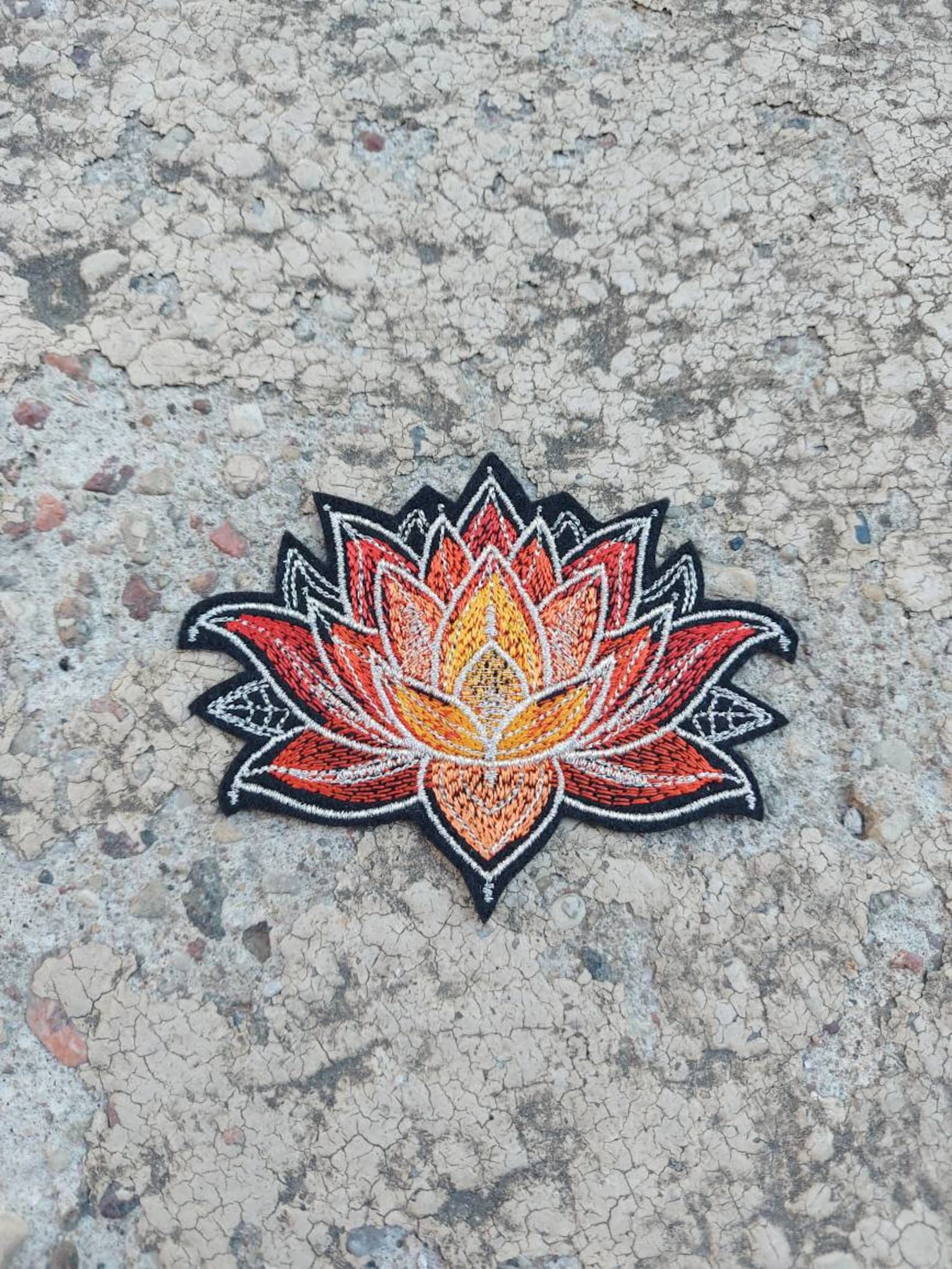 Lotus Flower Iron on Patch for Jacket Patches - Etsy