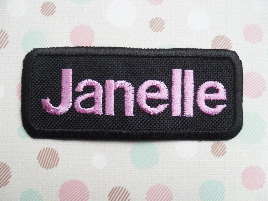 Embroidered Name Tag, Iron on Appliques, Name Patch, Personalize ...