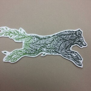 Leafy Wolf Embroidery Iron on Patch, Patces for Clothes, Patches for ...