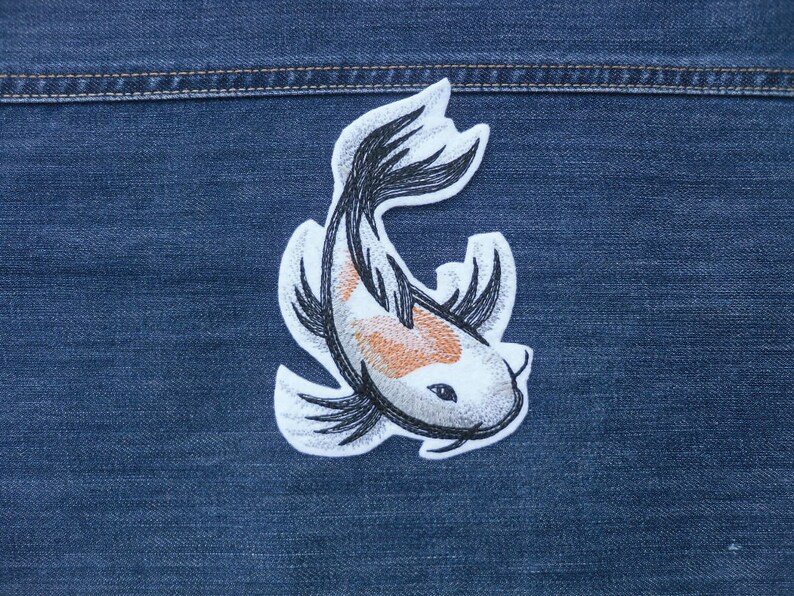 Orange Koi Fish Iron on Patches for Jakets Cute Koi Patch - Etsy