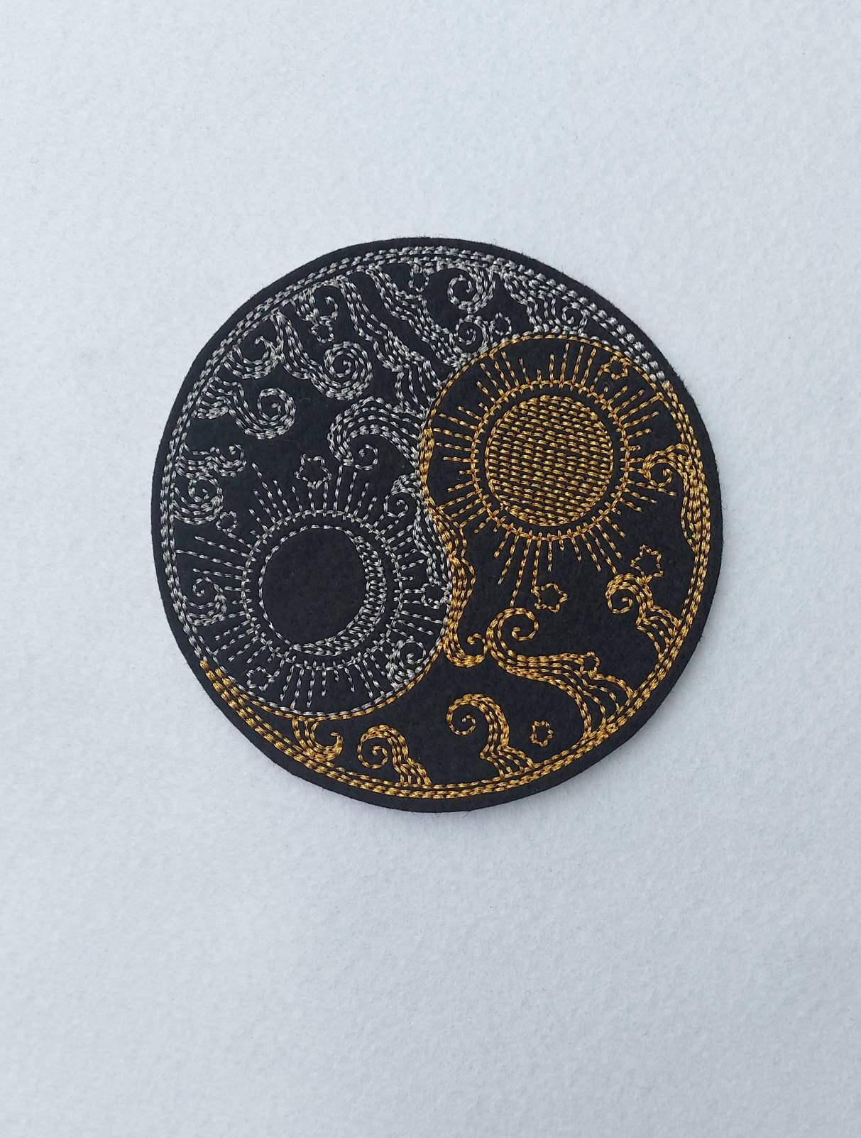 Celestial Yin Yang Embroidery Iron on Patch | Etsy