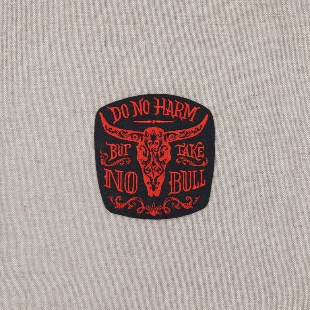 Bull Skulls Iron on Patch Skulls Skeletons Iron on Patch Patches for ...