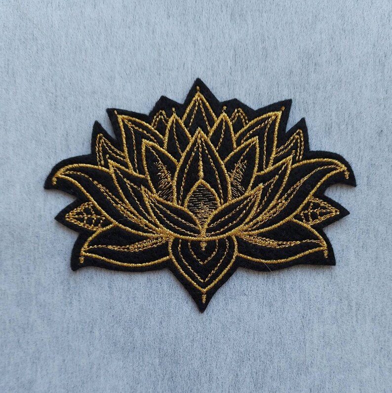 Lotus Flower Iron on Patch - Etsy