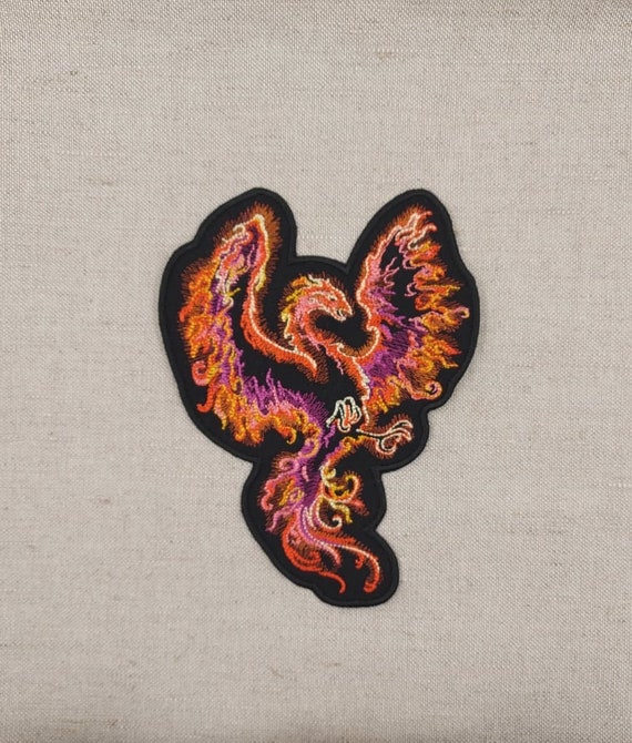 Phoenix Embroidered Iron on Patch | Etsy