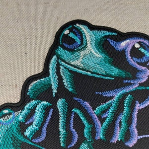 Frog Iron on Patch, Embroidered Iron on Patch for Jackets - Etsy