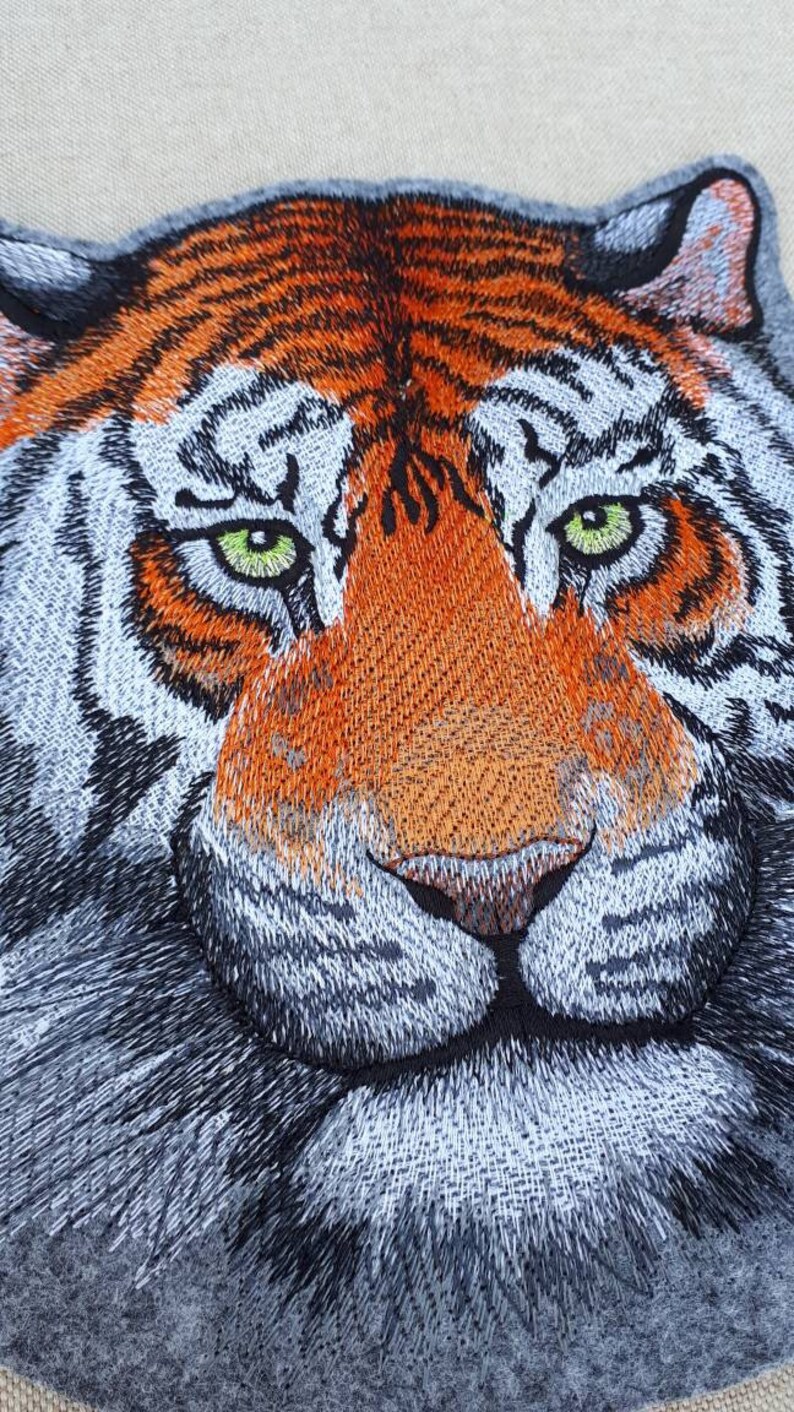 Wild Tiger Iron on Patchpatches for Jackets Large Patch Sew | Etsy