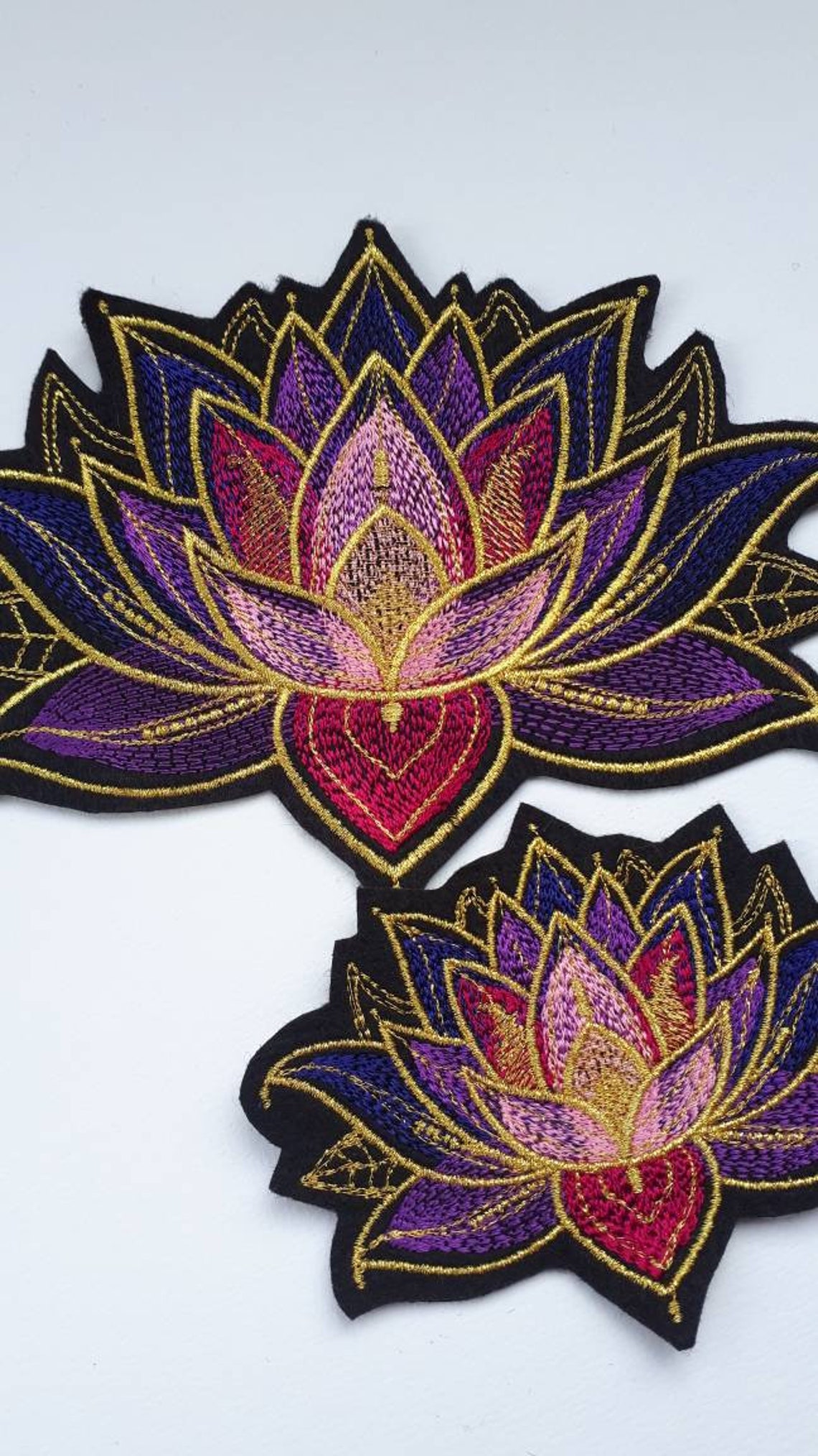 Lotus Flower Iron on Patch for Jacket Patches - Etsy