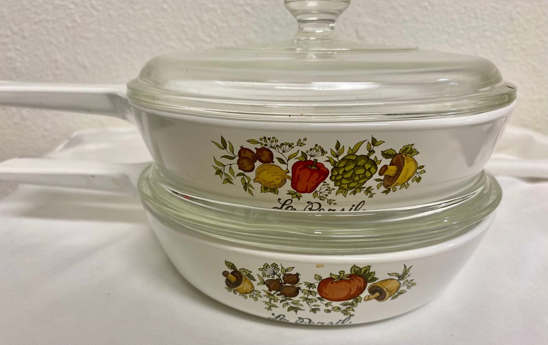 Corning Ware VINTAGE Le Persil Spice of Life 6.5" Skillet P-83-B With ...