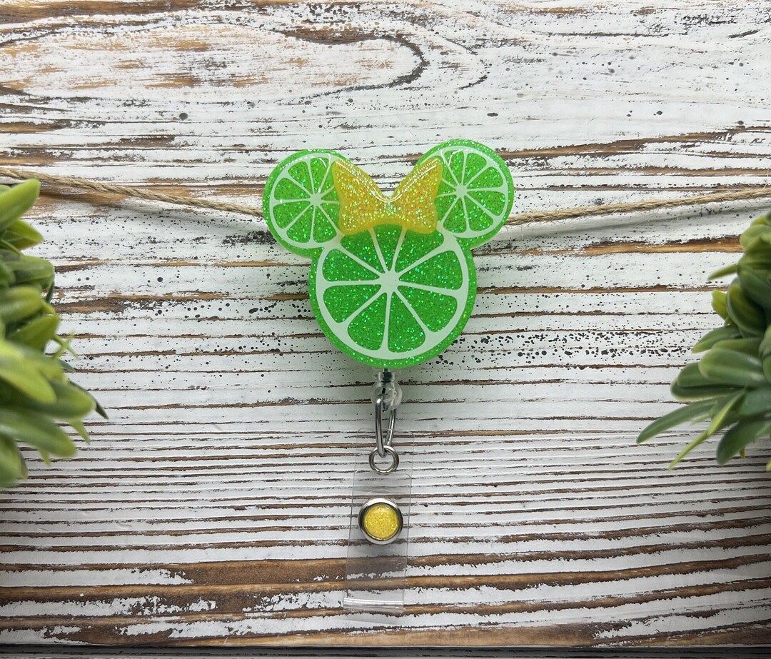 Lemon-lime Lemonade Mouse Ear Badge Reel - Etsy