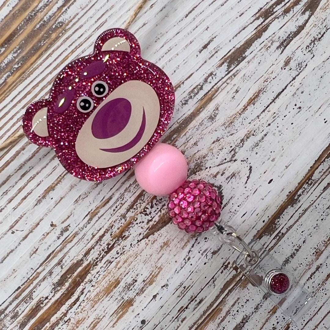 Lotso Hugging Bear Badge Reel/ ID Badge Holder - Etsy