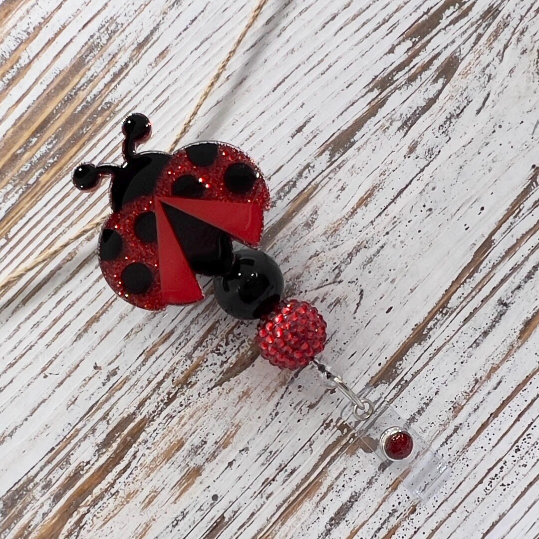 Red Ladybug Badge Reel / ID Badge Holder - Etsy