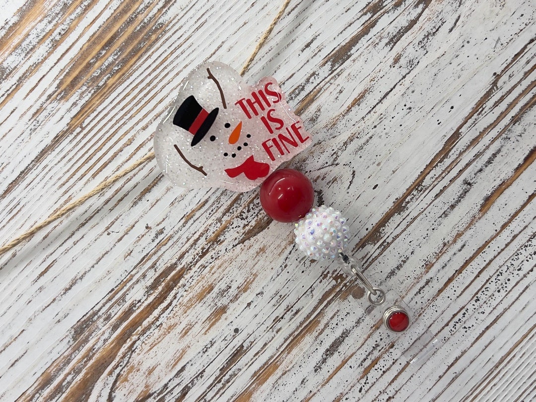 Melting Snowman ID Badge Reel - Etsy