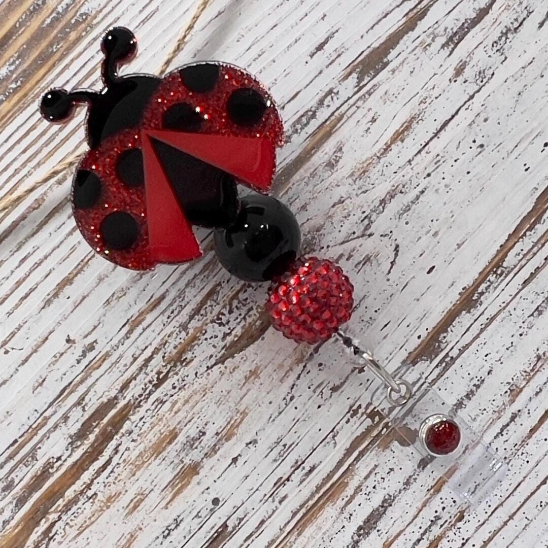Red Ladybug Badge Reel / ID Badge Holder - Etsy