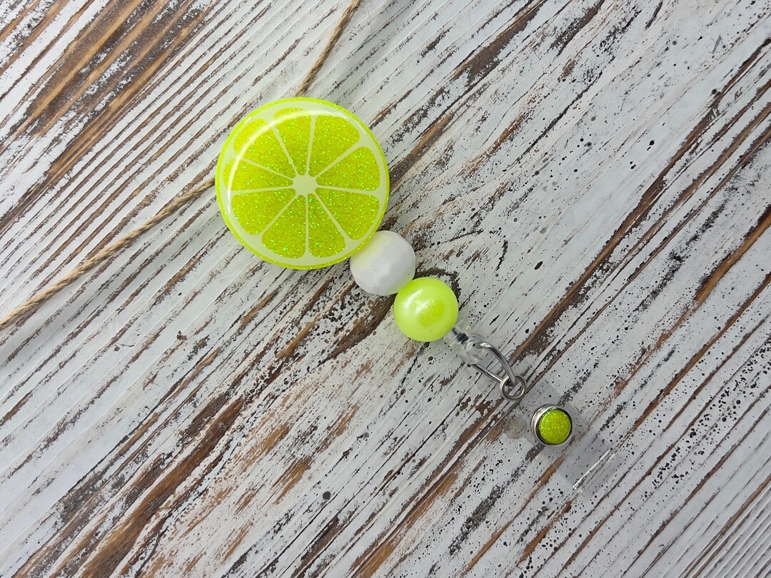 Lemon Yellow Citrus Badge Reel / ID Badge Holder - Etsy Australia