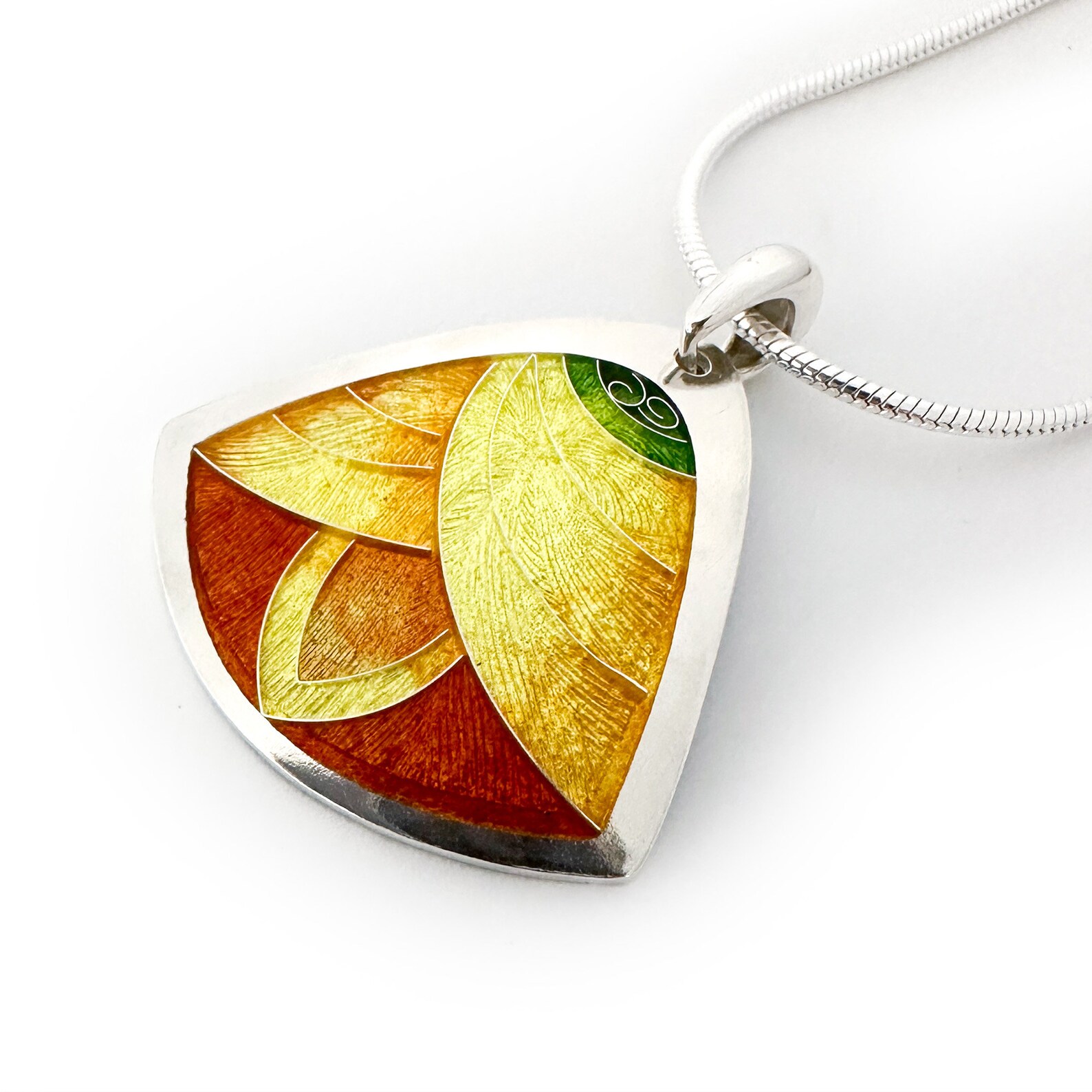 Yellow Lotus Flower Pendant Necklace – Cloisonné & Champlevé Vitreous ...