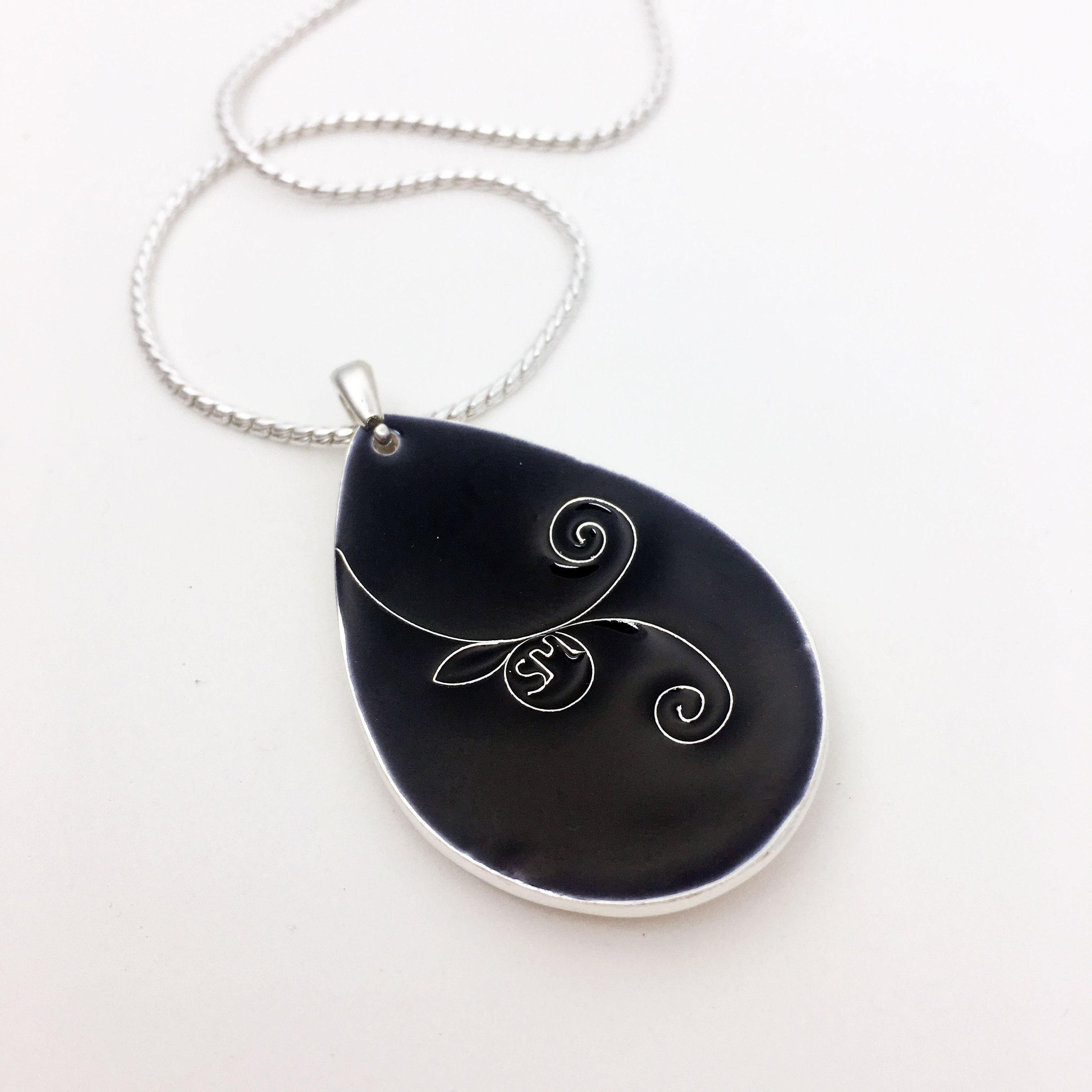 Ruby Red Wave Pendant – Cloisonné & Champlevé Enamel Necklace W 24K ...