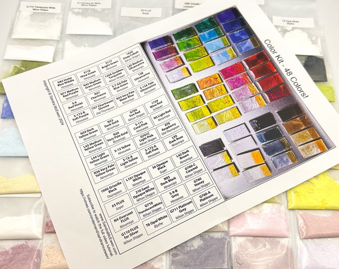 48 COLOR SAMPLES - Enamel Color Kit - Vitreous Enamel Color Kit- 48 ...