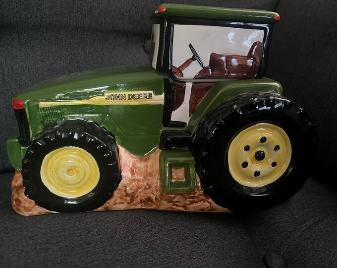 Vintage John Deere Tractor Ceramic Gibson Cookie Jar Collector 2000 ...