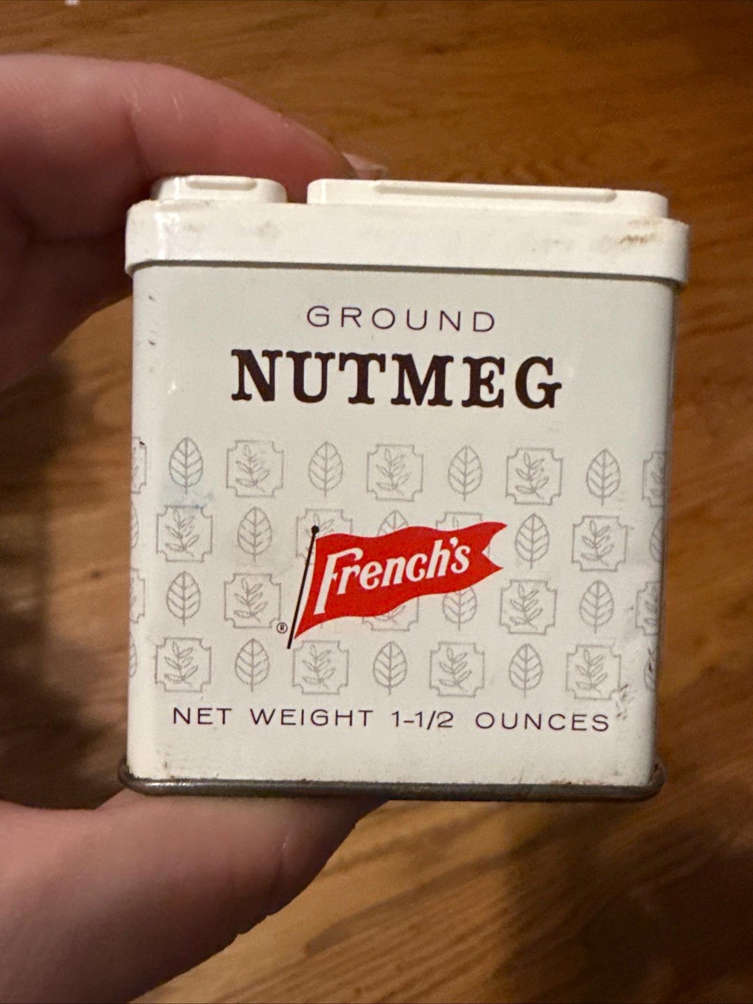 Vintage French’s Ground Nutmeg Spice Tin Slide Metal Top - Contents ...