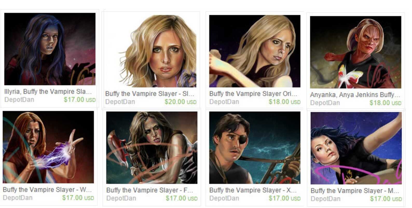 Set of 10 Buffy the Vampire Slayer Poster Prints 11x17in - Etsy