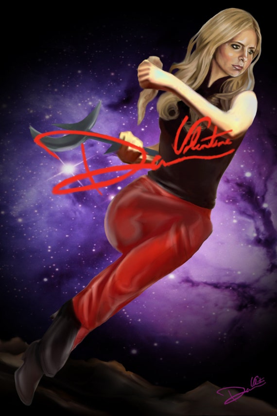 Buffy the Vampire Slayer Original Painting Poster Print | Etsy