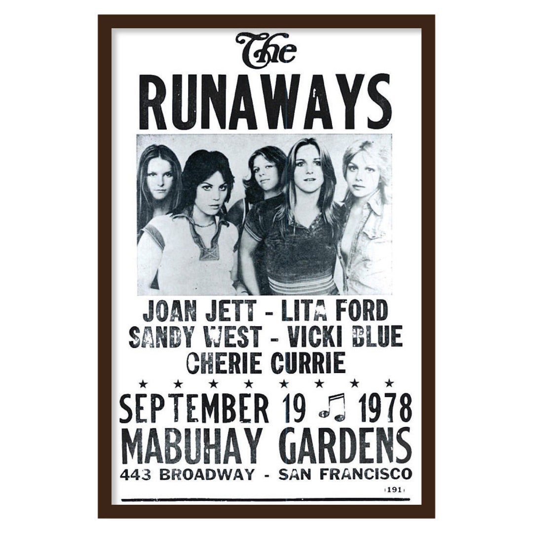 The Runaways 1978 14x22 Vintage Style Concert Poster - Etsy
