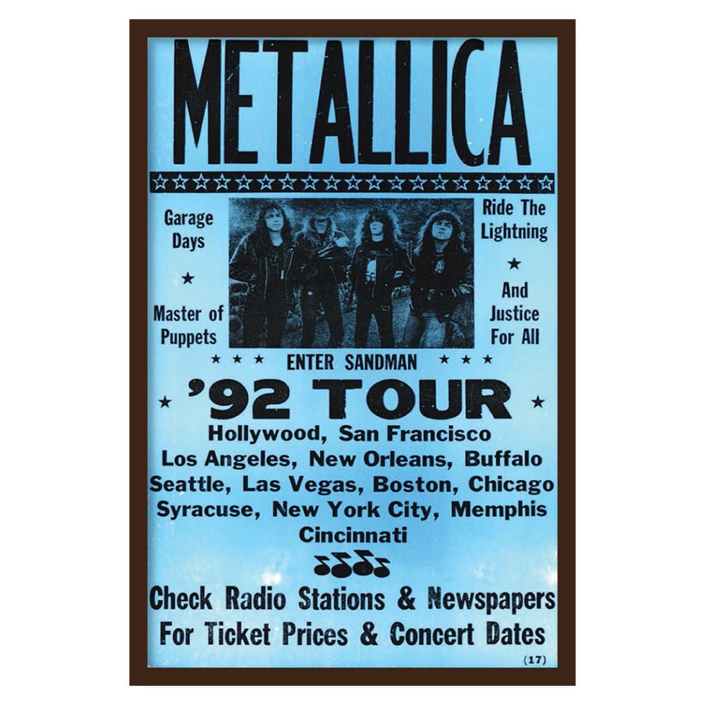 Metallica Tour 1992 14x22 Vintage Style Concert Poster - Etsy Metallica Tour 1992 14x22 Vintage Style Concert Poster - Etsy
