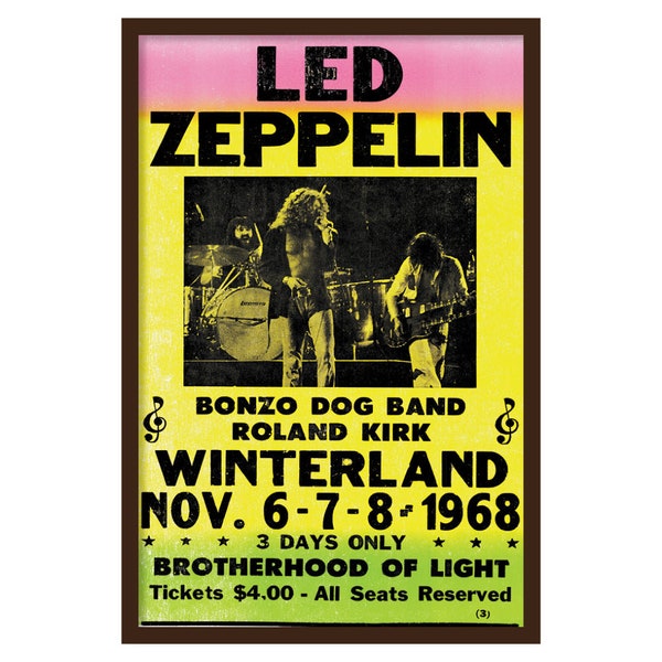 Led Zeppelin Concert Poster - Etsy