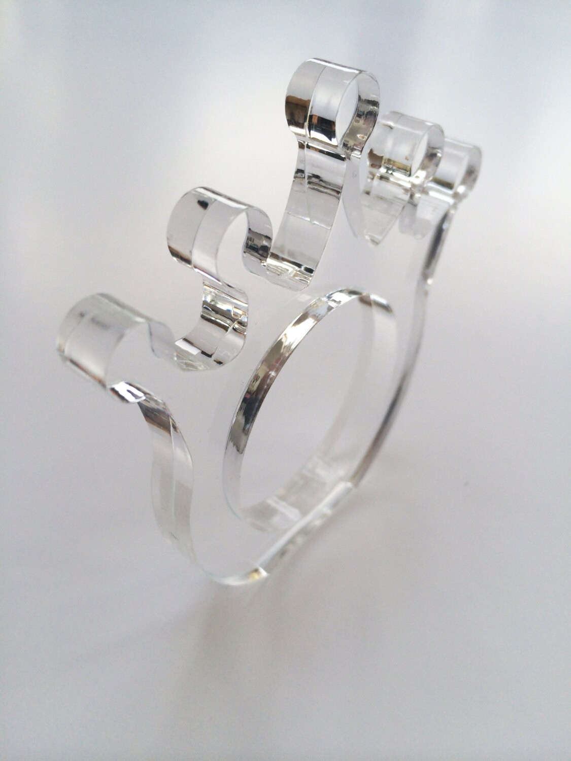 Heart, Crown, Daisy and Star, Clear Perspex Napkin Rings - Etsy