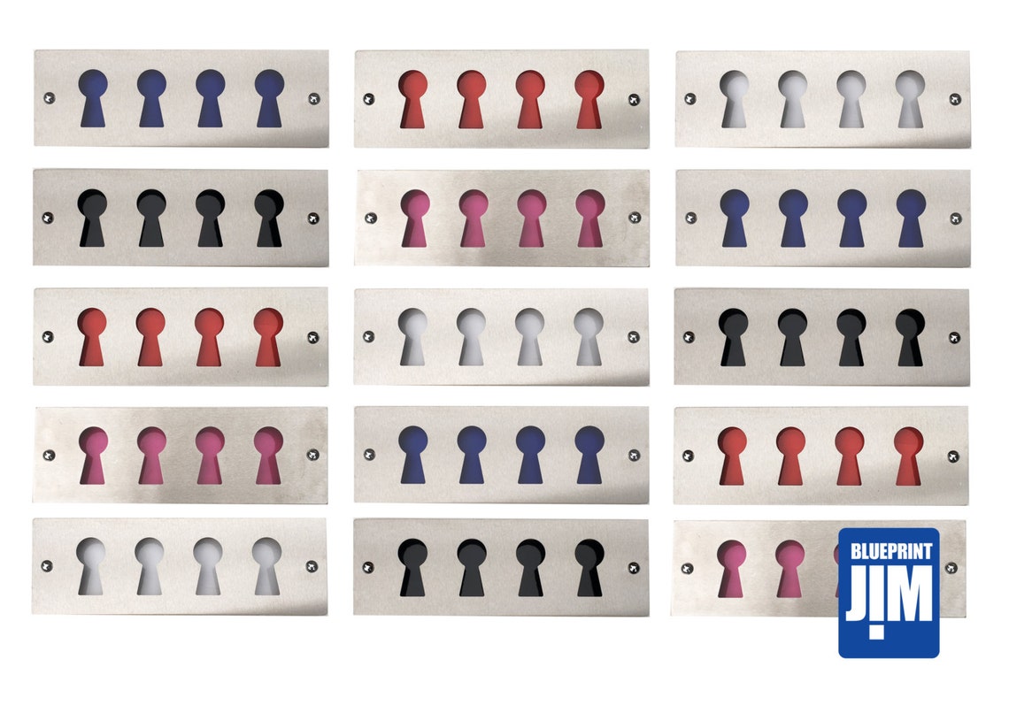 Brushed Stainless Steel Key Rack & Key Fobs - Etsy