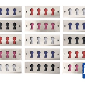 Brushed Stainless Steel Key Rack & Key Fobs - Etsy