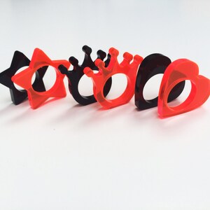 Perspex Ring - Jewellery Free Postage in the UK - Etsy