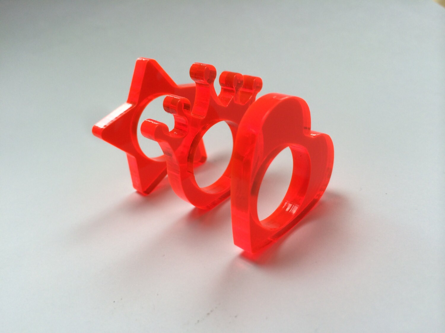 Perspex Ring - Jewellery Free Postage in the UK - Etsy