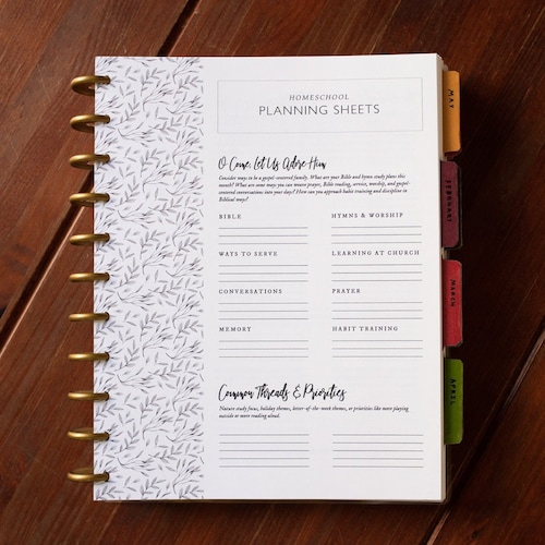 Homeschool Planning Sheets Charlotte Mason Inspired - Etsy